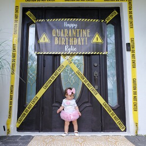 Quarantine First Birthday Banner Quarantine birthday sign | Etsy