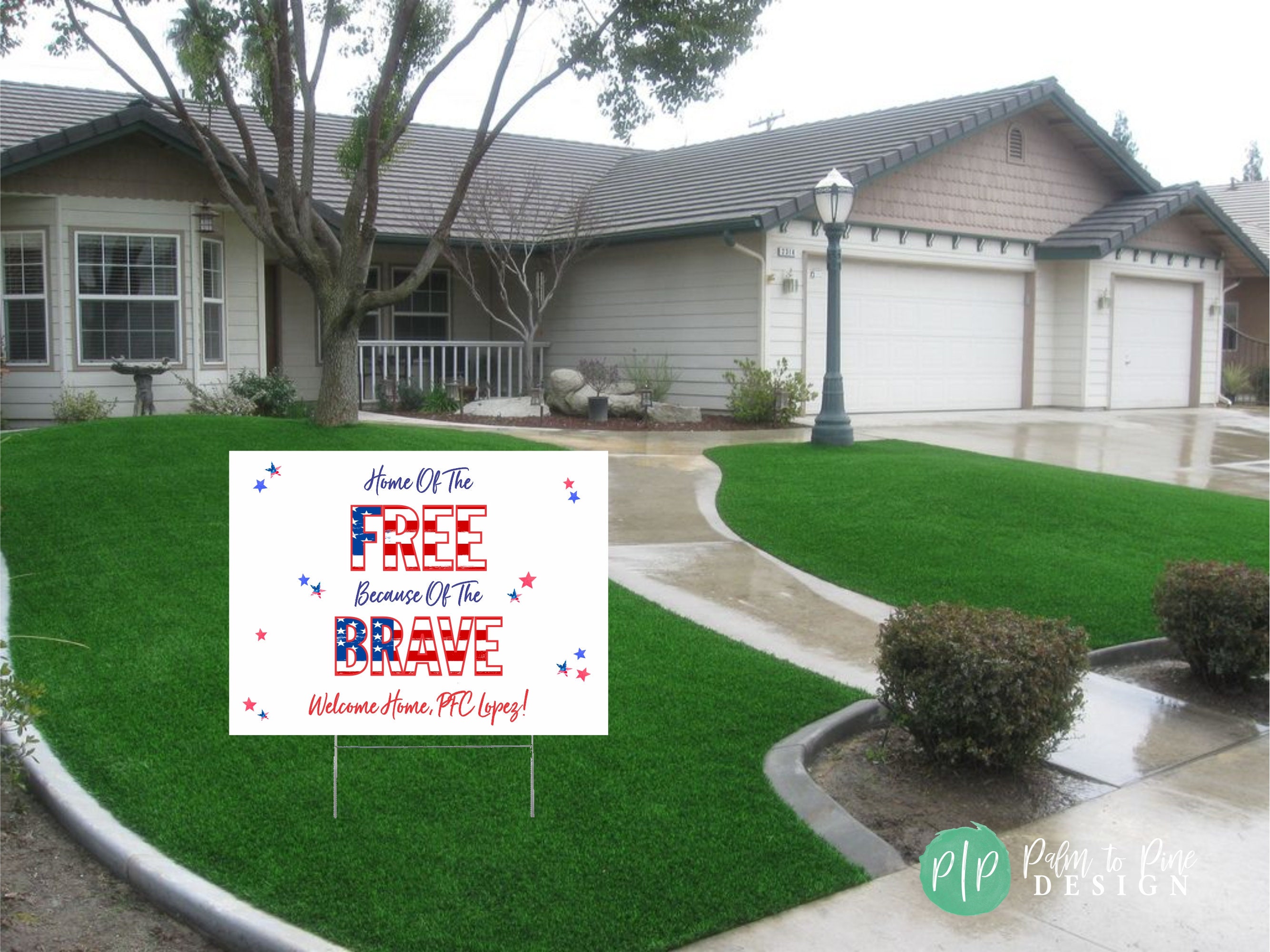 Support our troops yard sign Military yard sign Military | Etsy