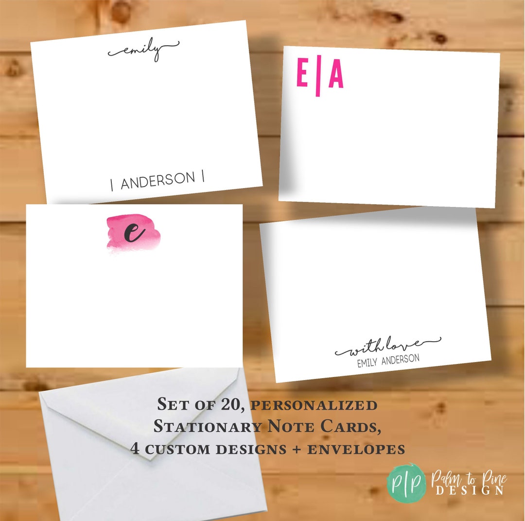 Stationery Set | Custom Note Cards | Personalized Stationary With Name ...