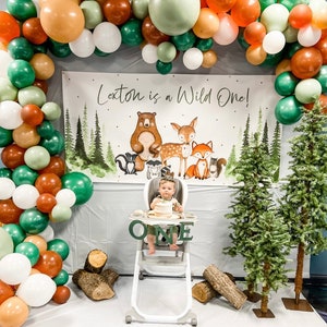 Woodland Birthday Banner, Woodland Birthday Decorations, Woodland ...