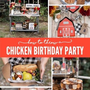 Chicken Birthday Invitation, This Chick is One Birthday Invite, Chicken ...