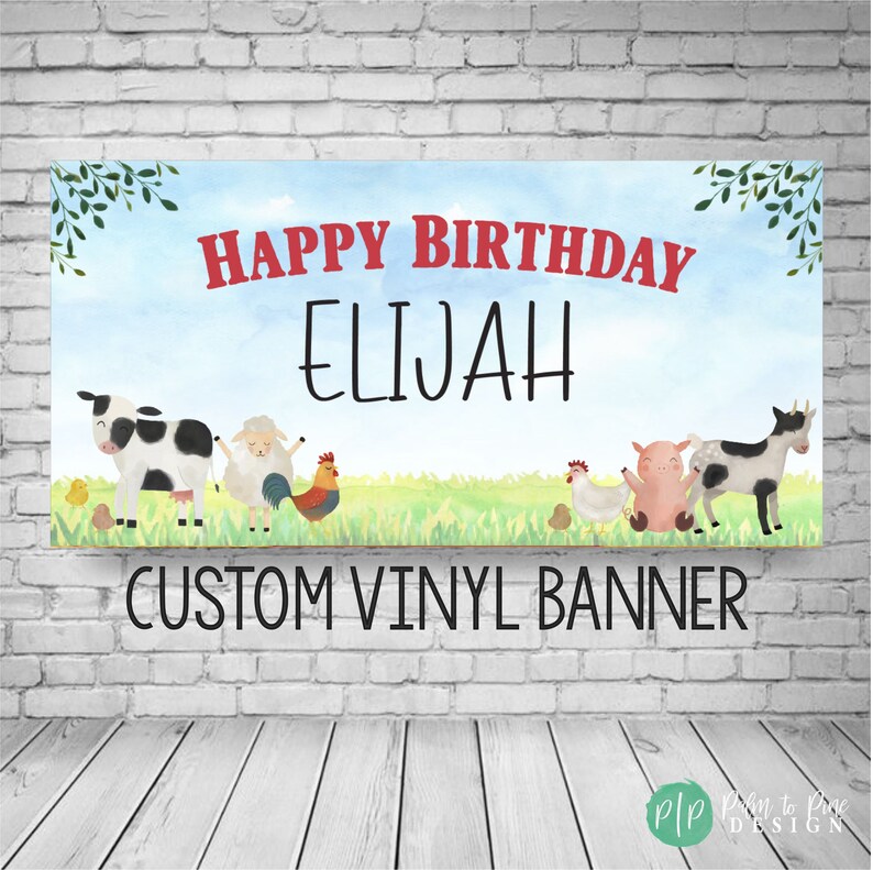 Barnyard Party Decor Farm Birthday Banner Farm Birthday - Etsy