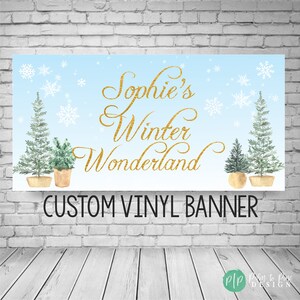Winter Wonderland Birthday Banner Winter Birthday Party - Etsy