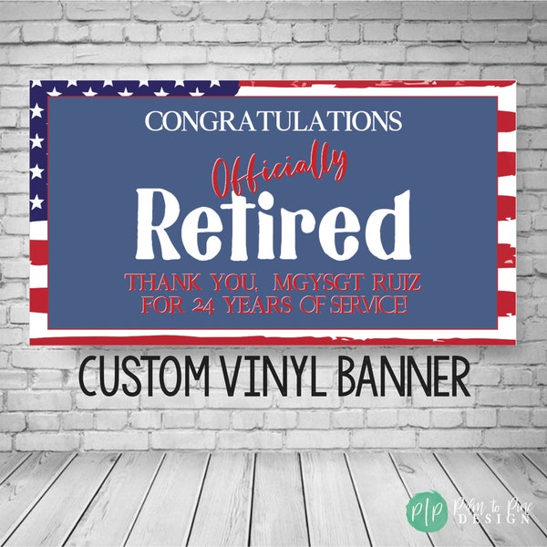 Military Retirement Sign - Etsy