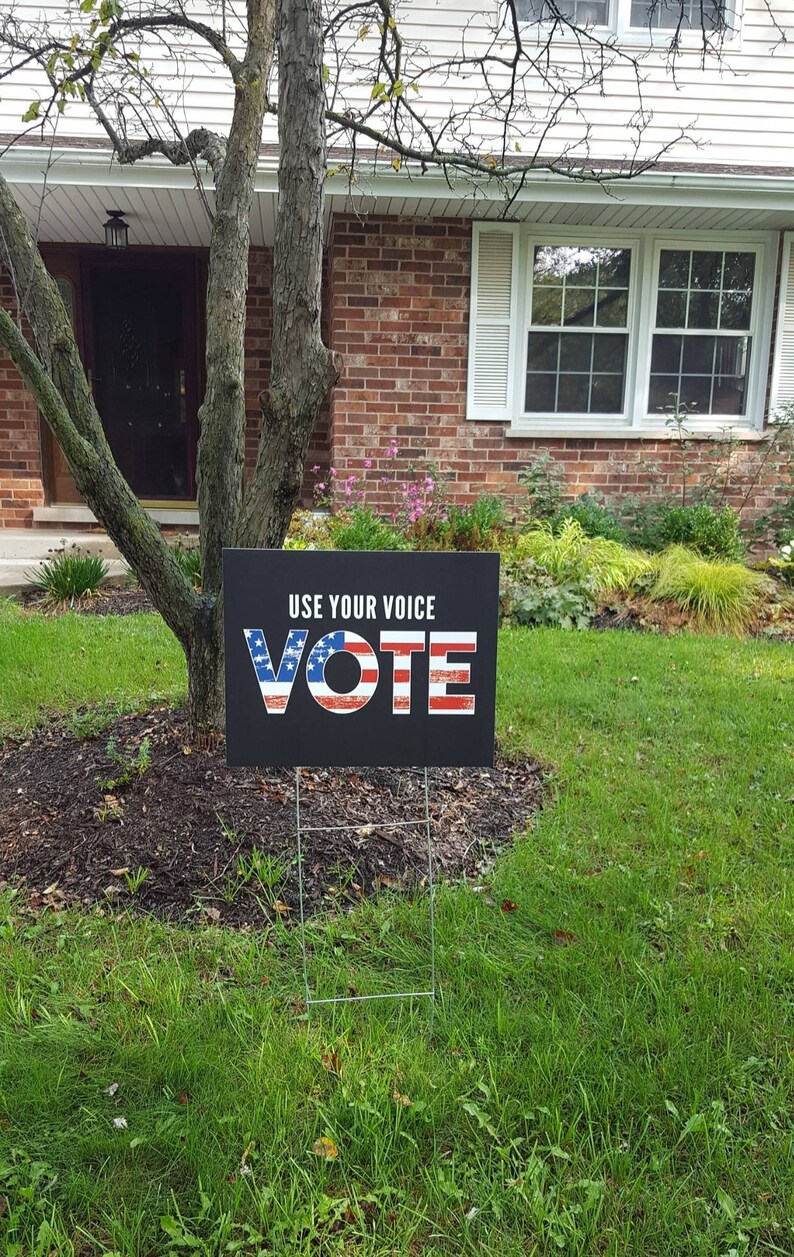 Vote Yard Sign With American Flag, Nonpartisan Election Lawn Sign - Etsy