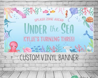 Under the Sea Birthday Banner, Under the Sea Party Decorations, Under ...