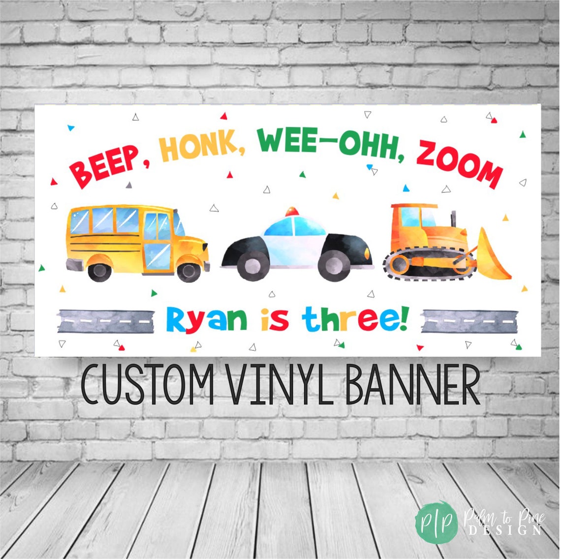 Transportation Birthday Banner Things That Go Birthday - Etsy