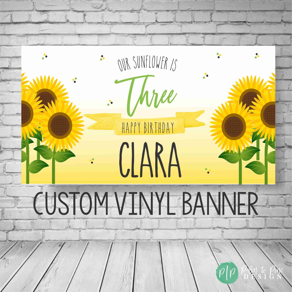 Sunflower Birthday Banner Sun Flower Birthday Party | Etsy