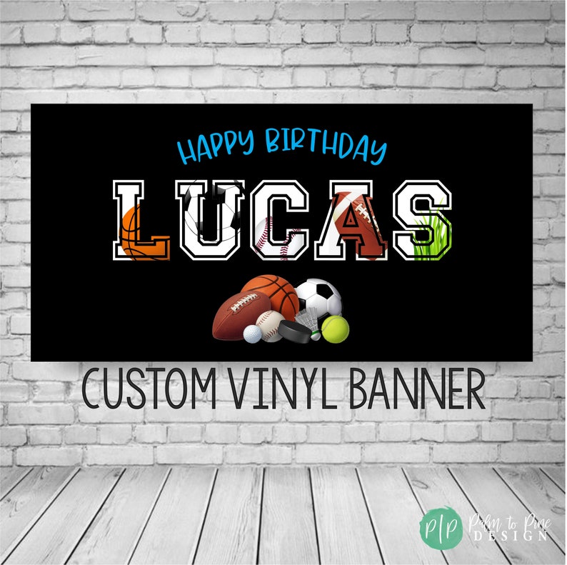 Sports Birthday Banner Sports Banner Sports Birthday Party - Etsy