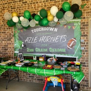 Football Birthday Banner, Personalized Sports Party Decorations (custom ...