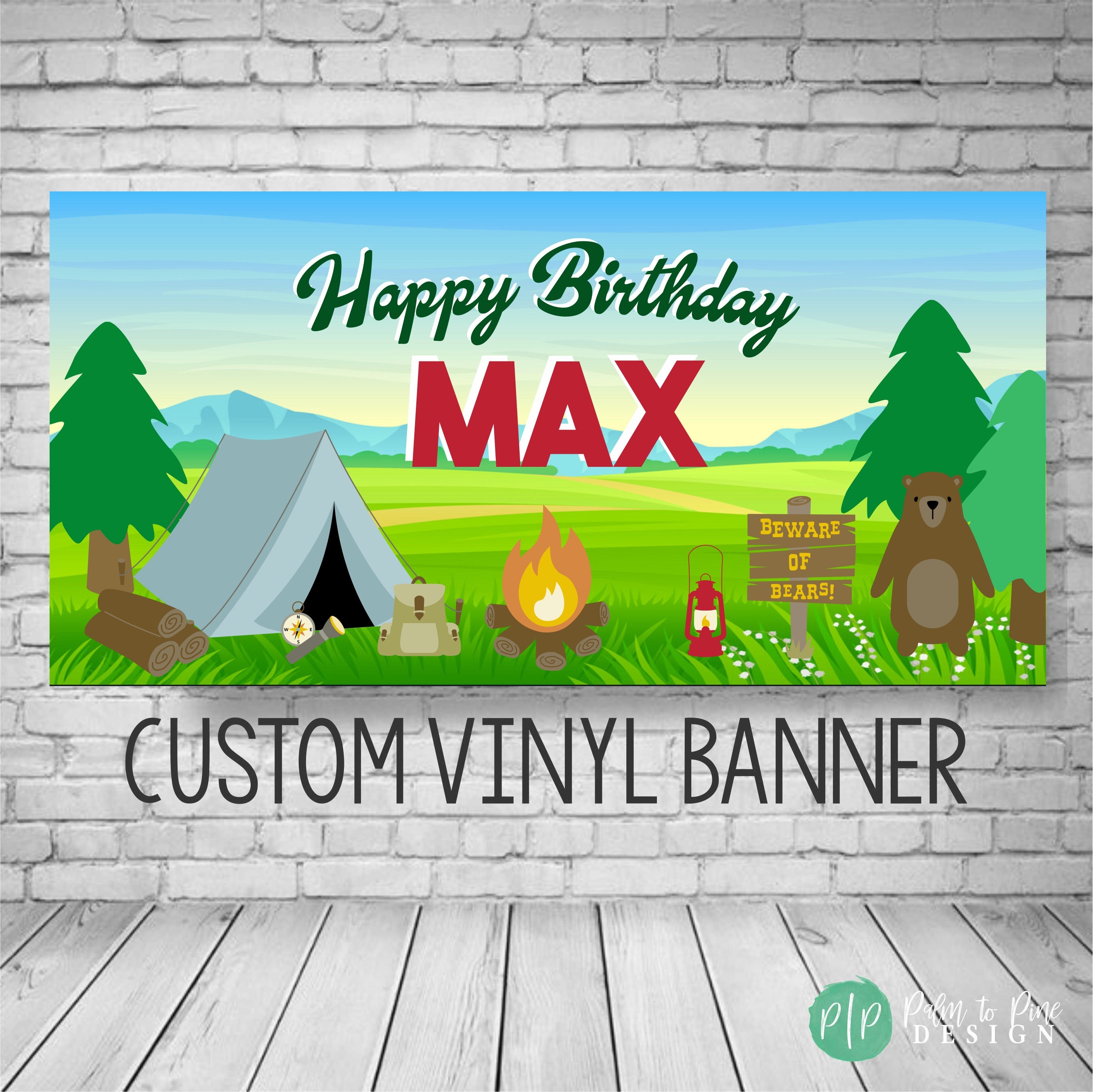 Camping Birthday Party Decorations Camping Birthday Banner - Etsy