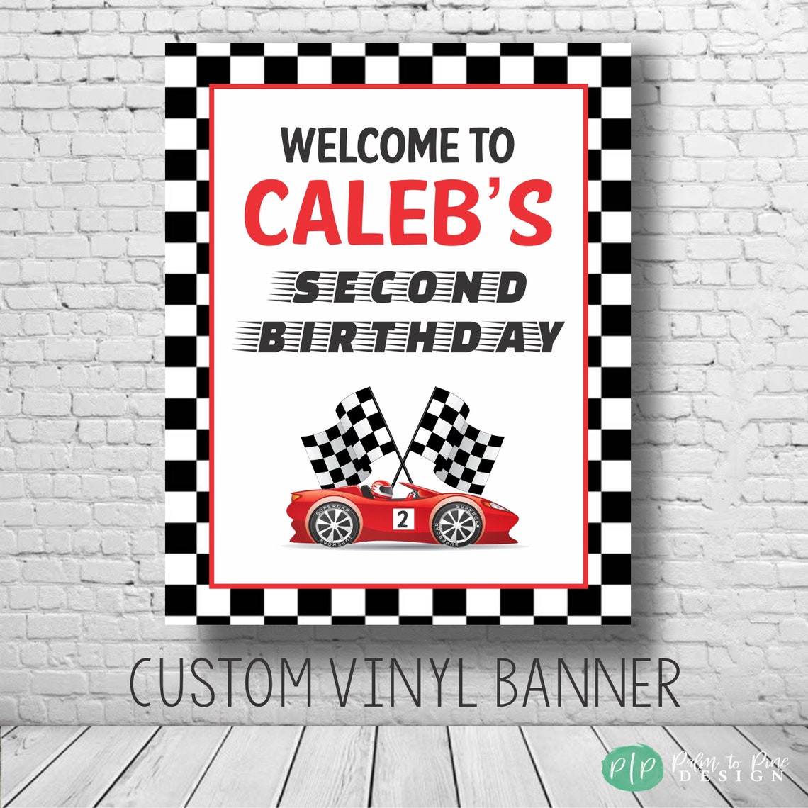 Race Car Birthday Poster Racecar Birthday Party Car Party - Etsy