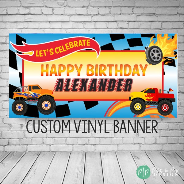 Monster Jam Party Banner - Etsy