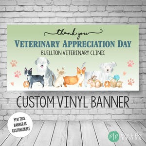 Veterinary Appreciation Week Banner, Thank You Veterinarian Sign - Etsy