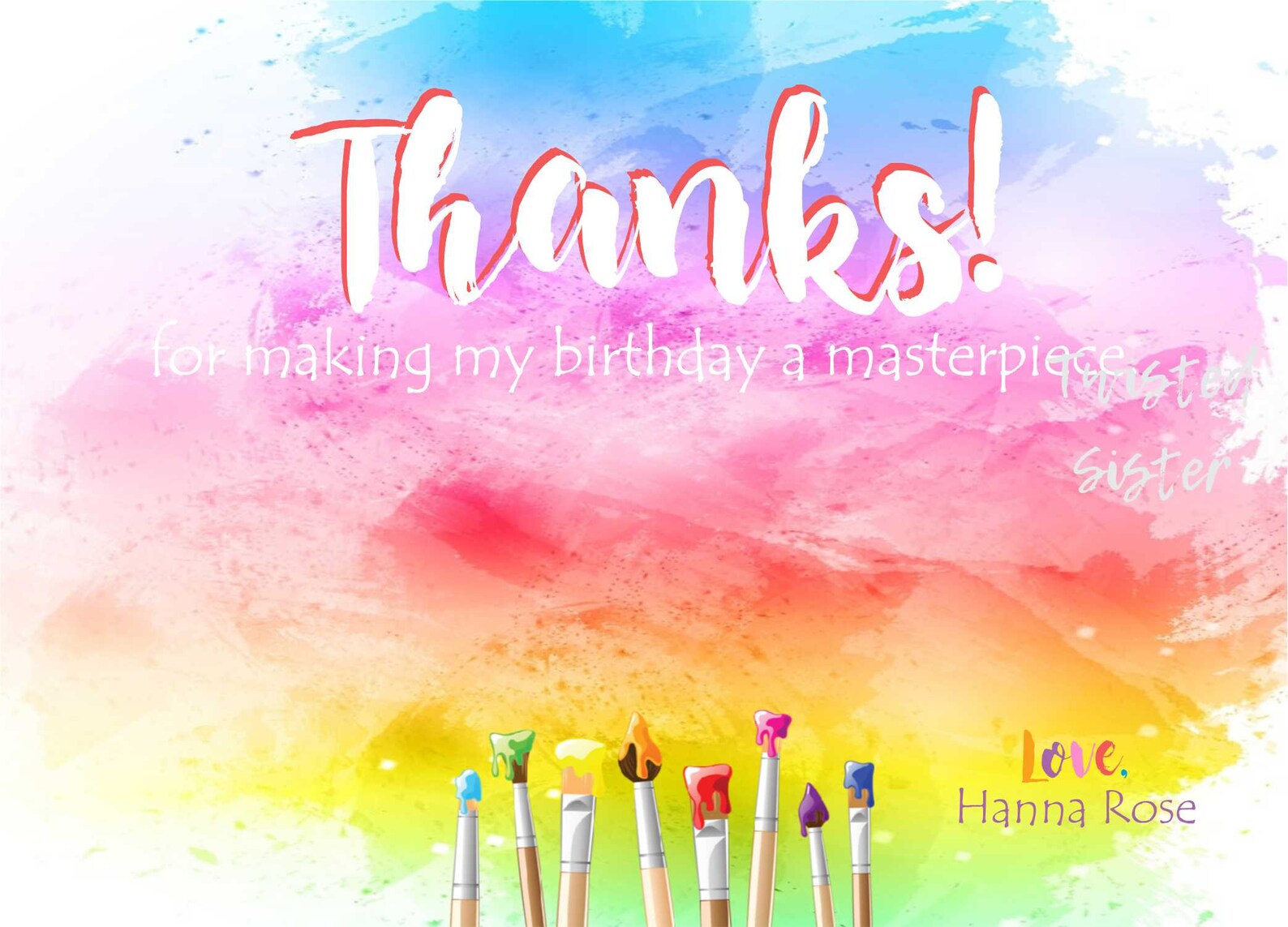 Paint Party Thank You Art Party Thank You Paint Party Thank - Etsy