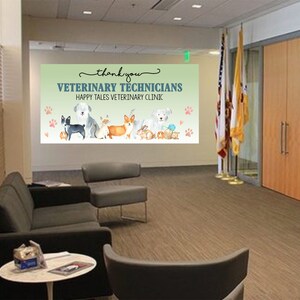 Veterinary Appreciation Week Banner, Thank You Veterinarian Sign - Etsy