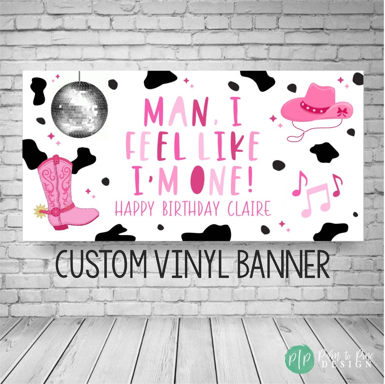 Country First Birthday Party Country Disco Banner Custom - Etsy