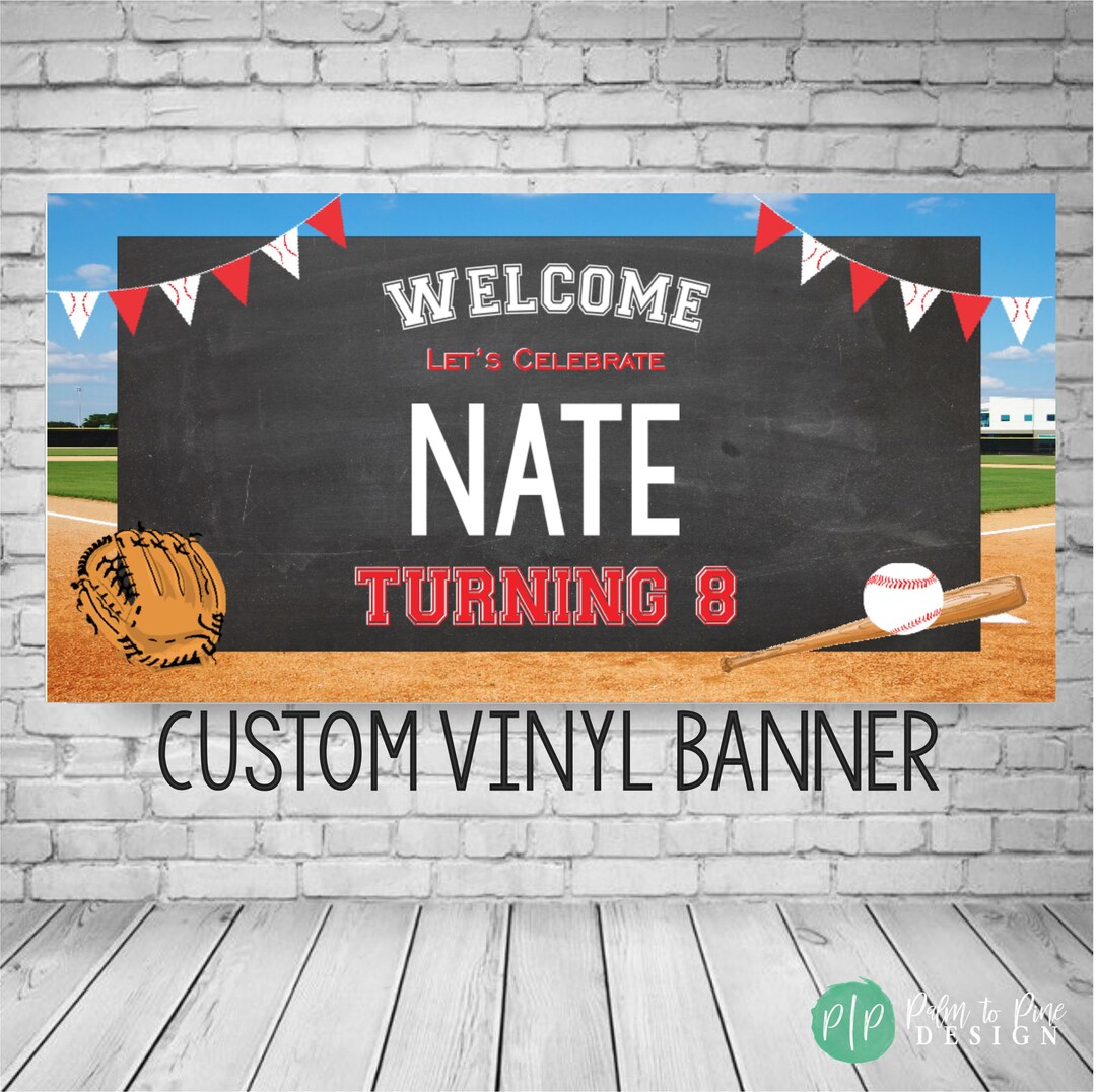 Baseball Party Backdrop, Sports Birthday Banner, Baseball Birthday ...