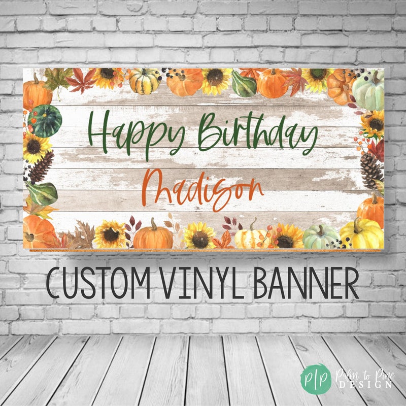 Fall Birthday Banner - Etsy