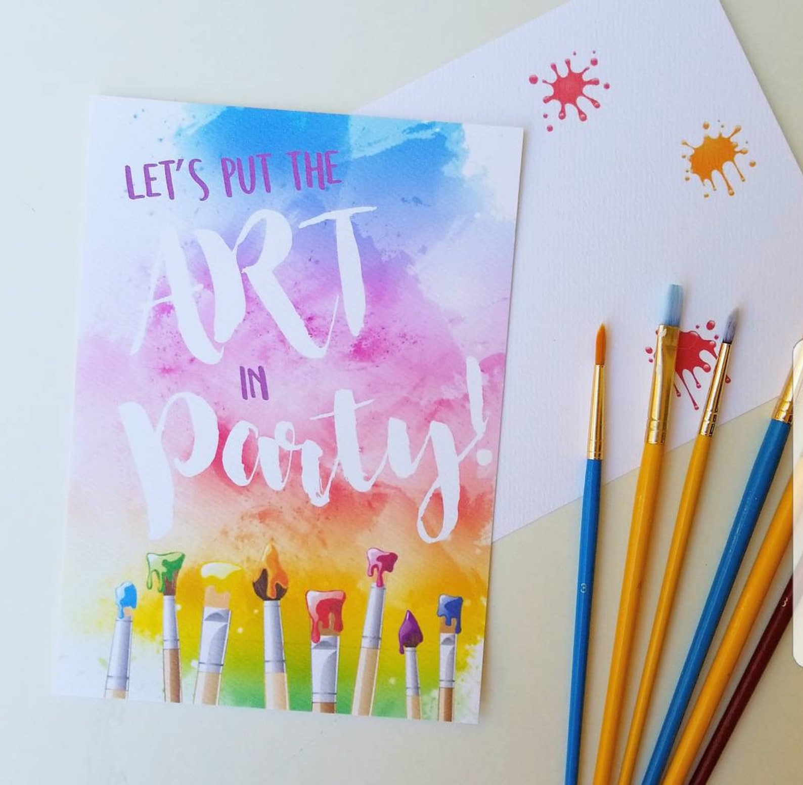 Paint Party Thank You Art Party Thank You Paint Party Thank | Etsy