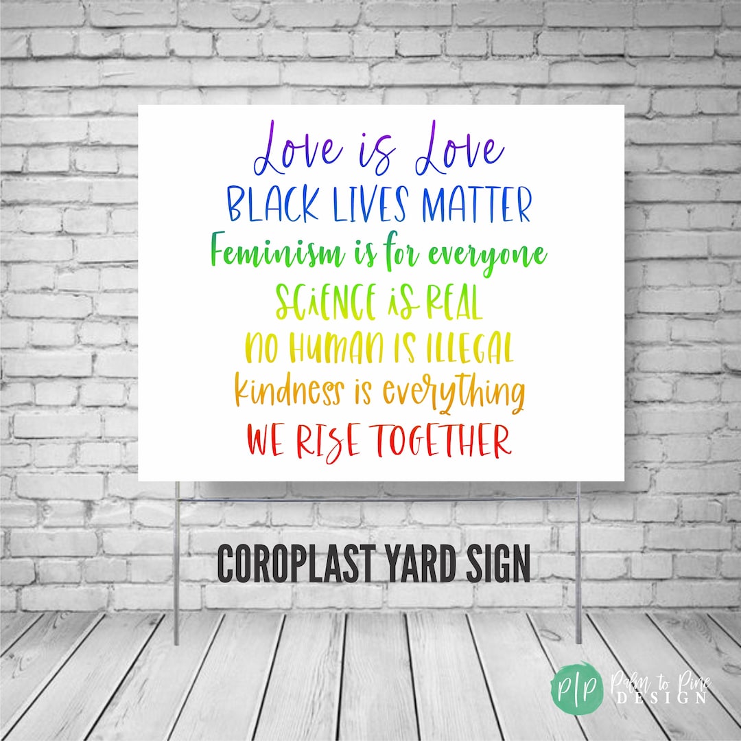 In This House We Believe, Social Justice Yard Sign, We Believe Yard ...