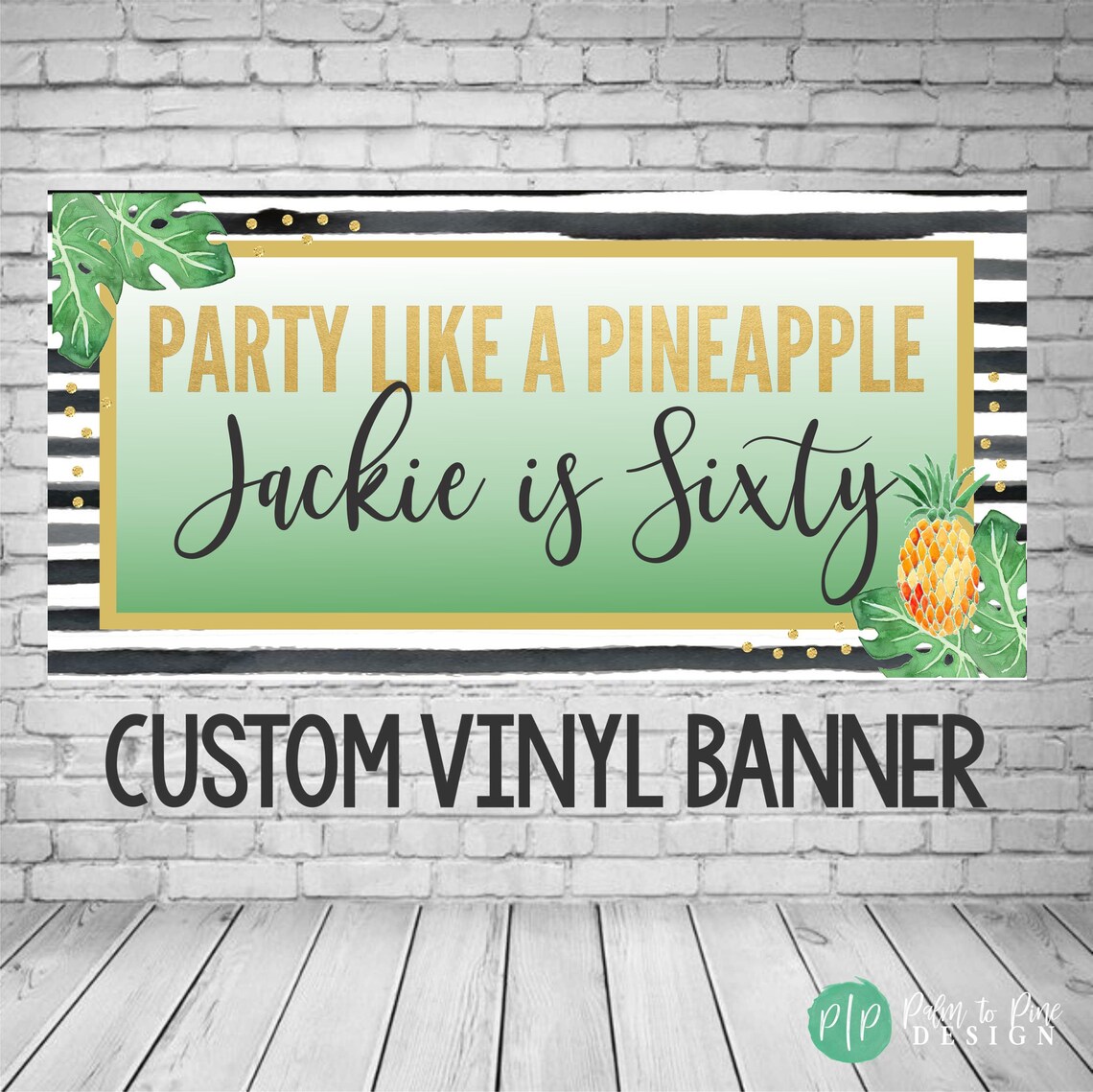 Pineapple Birthday Banner Adult Birthday Party Decor Luau | Etsy