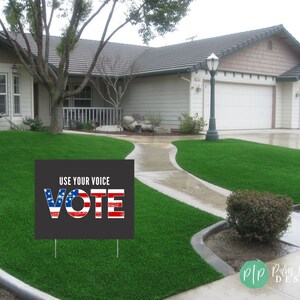 Vote Yard Sign With American Flag, Nonpartisan Election Lawn Sign - Etsy