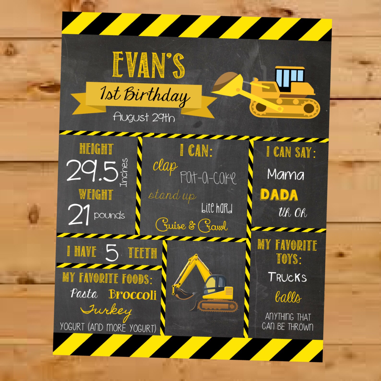 Construction Thank You Card Construction Birthday Thank You - Etsy