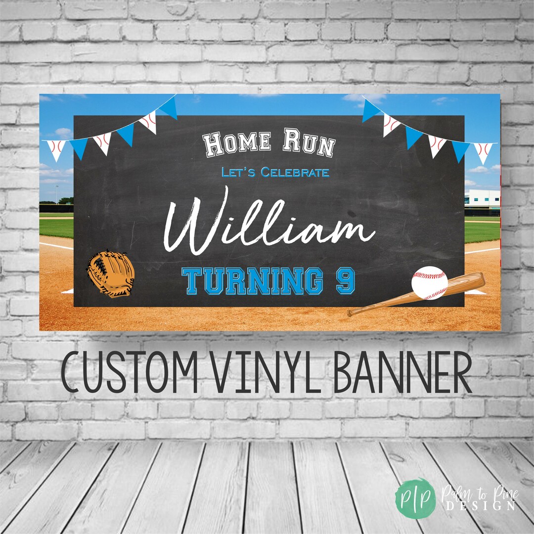 Custom Baseball Birthday Banner, Sports Theme Party Decorations (match ...