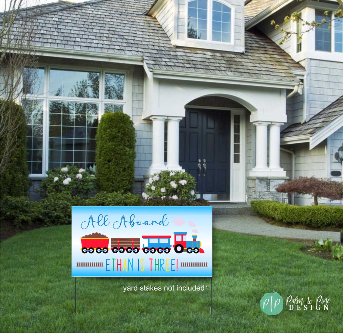 Train Birthday Banner Train Banner Train Birthday Party - Etsy