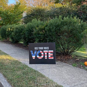 Vote Yard Sign With American Flag, Nonpartisan Election Lawn Sign - Etsy