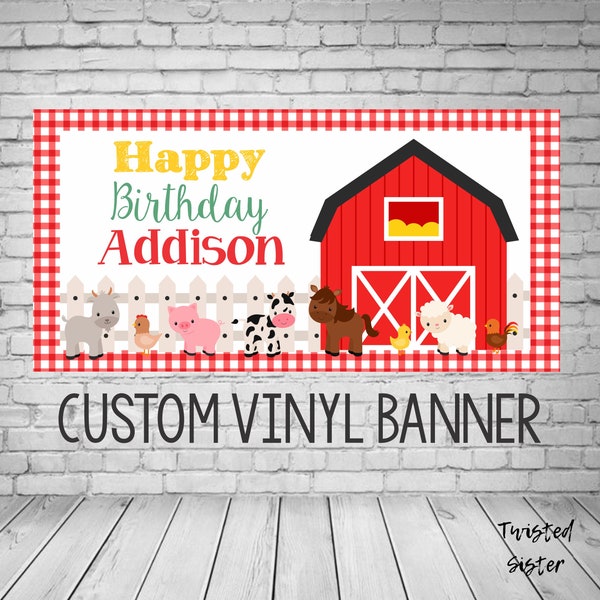 Farm Birthday Banner - Etsy