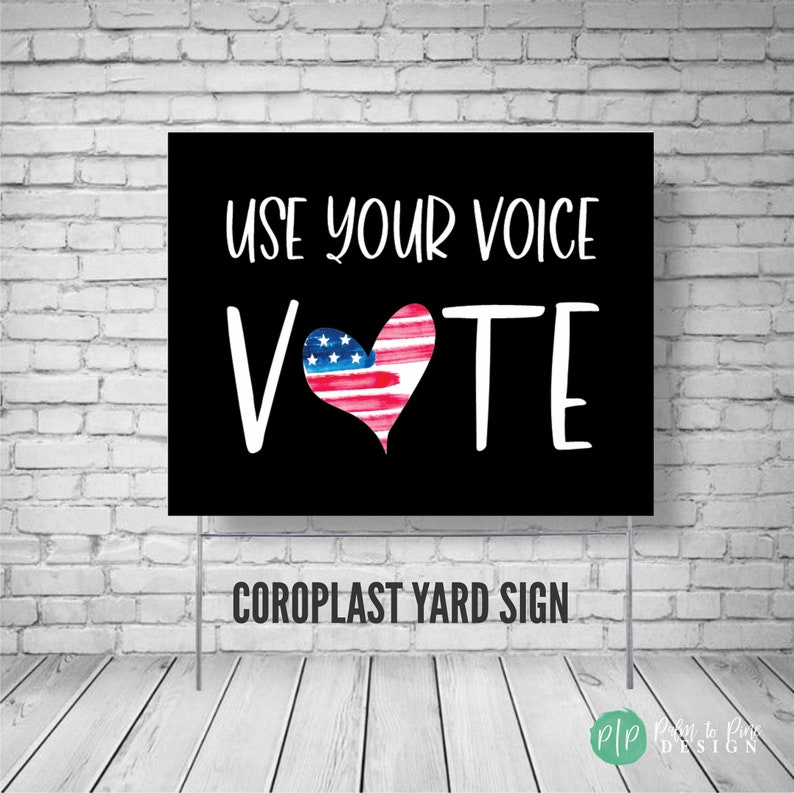 Vote Yard Sign, Political Yard Sign, Rally Sign, Register to Vote ...