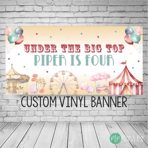 Custom Circus Backdrop, Carnival Birthday Party Banner, Circus Party ...