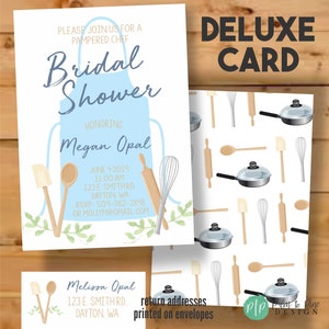 Cooking Bridal Shower Invites, Stock the Kitchen Shower, Whisked Away ...