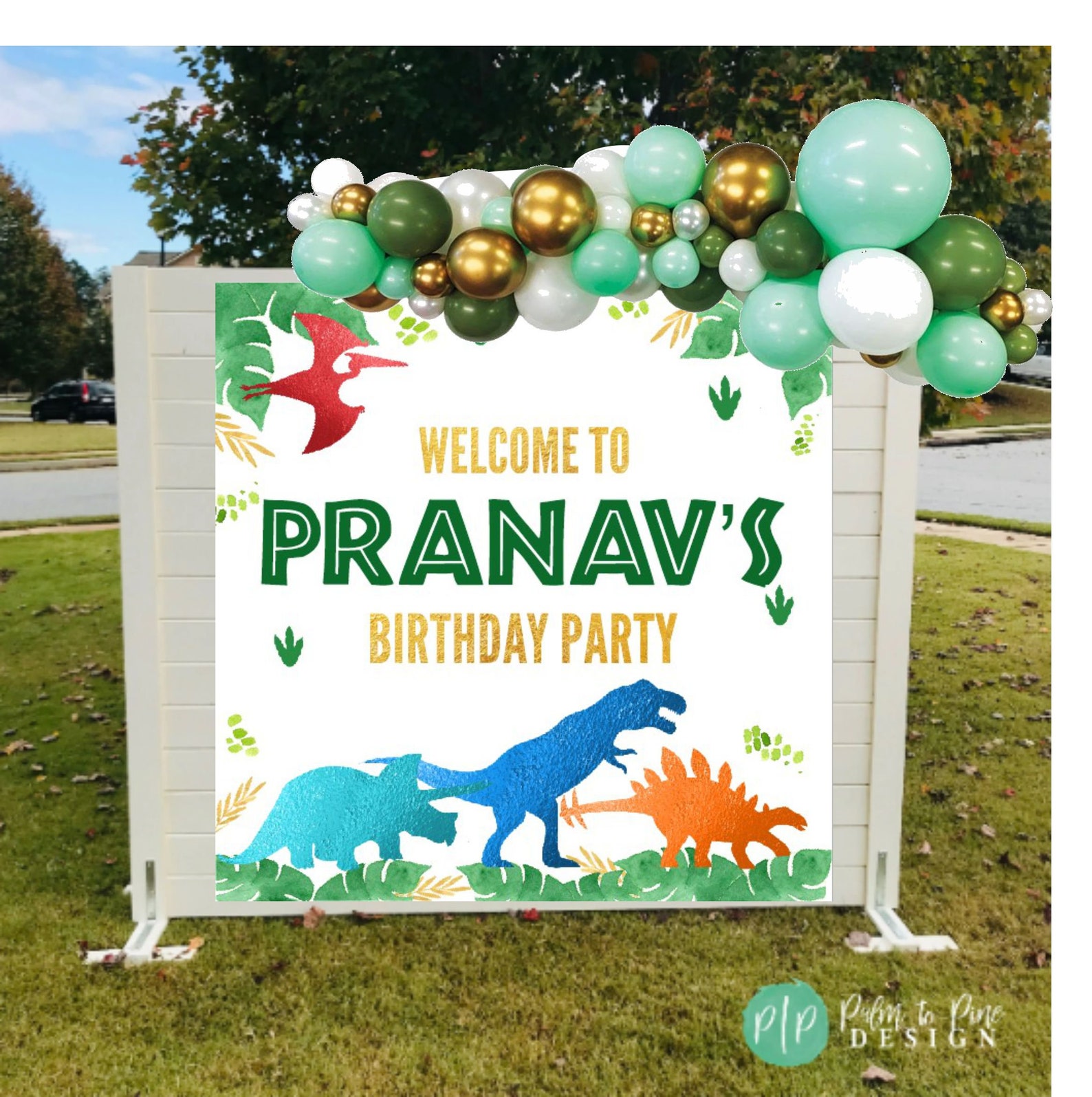 Dino Backdrop Dinosaur Birthday Banner T-rex Birthday - Etsy