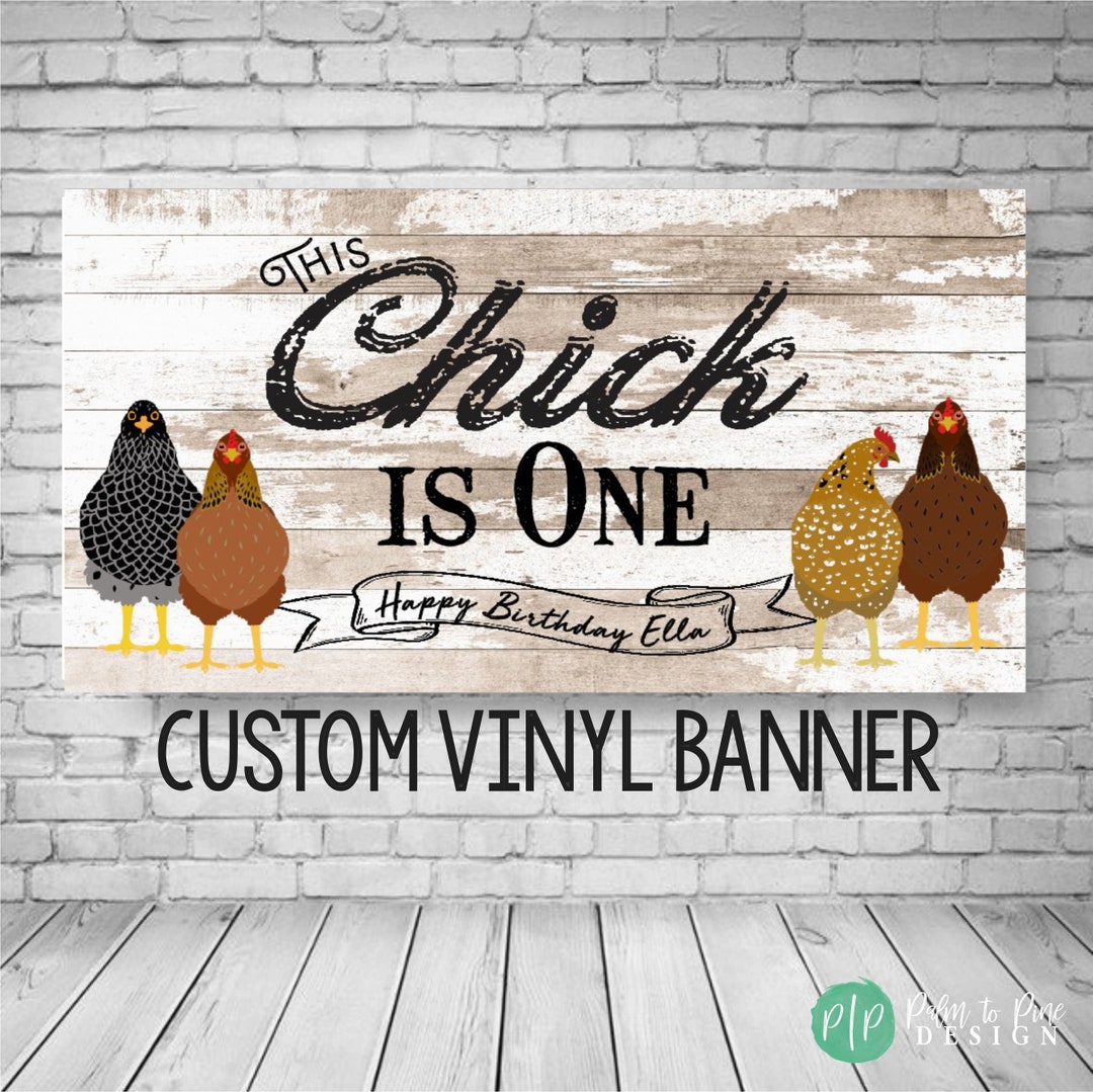 Chicken Birthday Banner, Barnyard Party Decor, Farm Birthday, This ...