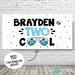 Two Cool Banner Two Cool Birthday Decor 2 Legit Birthday - Etsy