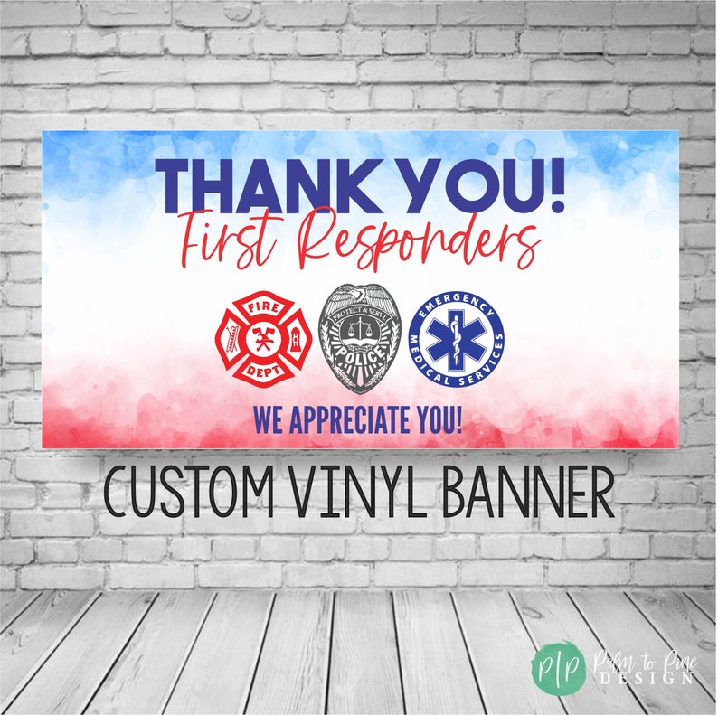 First Responders Appreciation Banner National First - Etsy