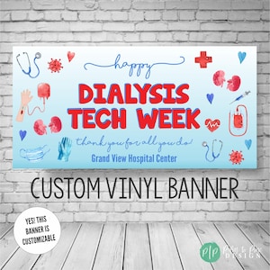 Dialysis Tech Week Appreciation Sign, Kidney Nurses Care Thank You ...