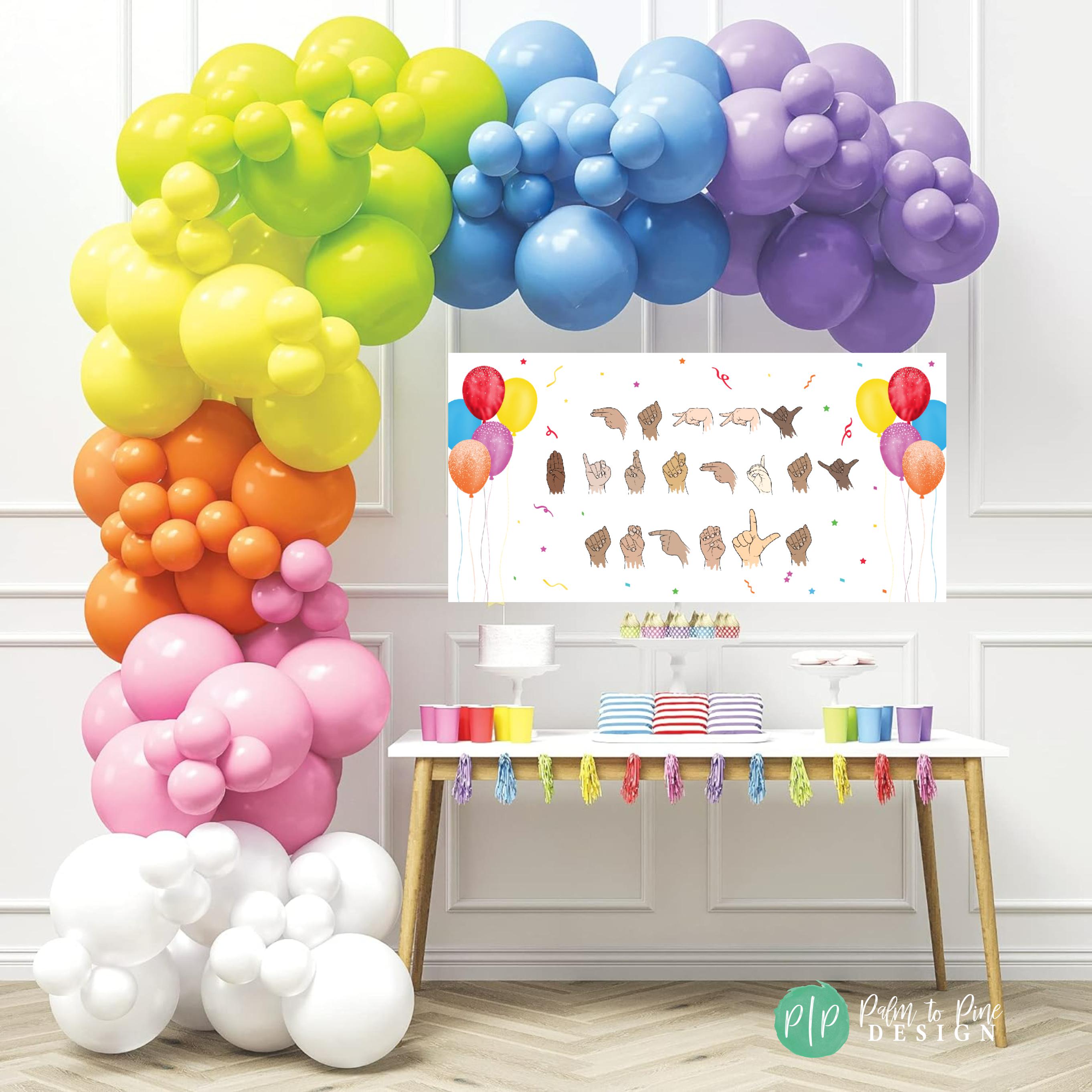 Custom ASL Happy Birthday Vinyl Banner, Sign Language Celebration ...