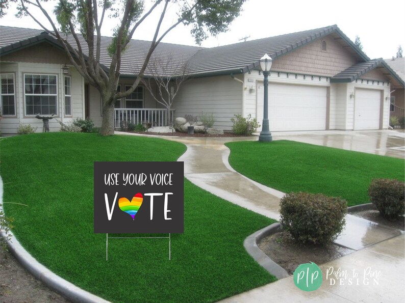Rainbow Vote Sign Gay Pride Yard Sign LGBTQ Vote Election - Etsy