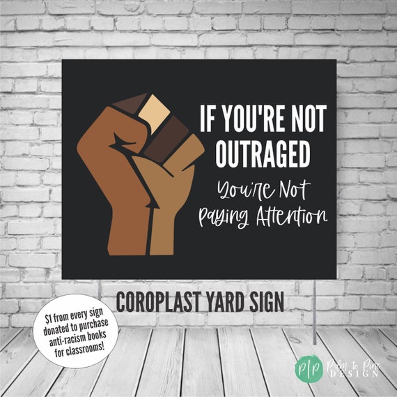 Black Ally BLM Yard Sign Silence is Violence Proud Ally - Etsy