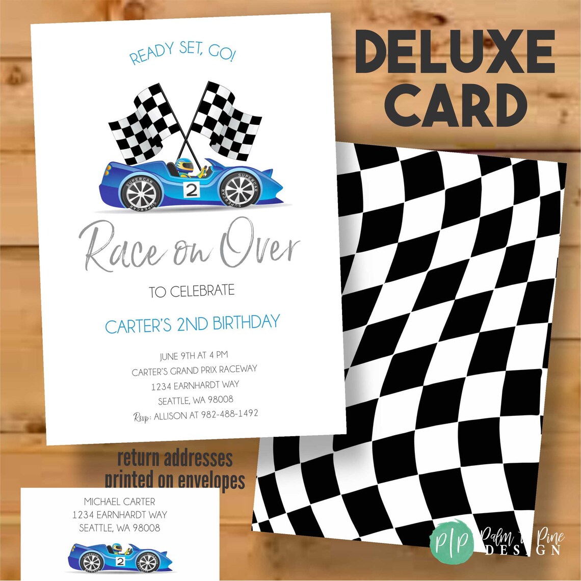 Race Car Invitation Race Car Birthday Car Birthday Party - Etsy