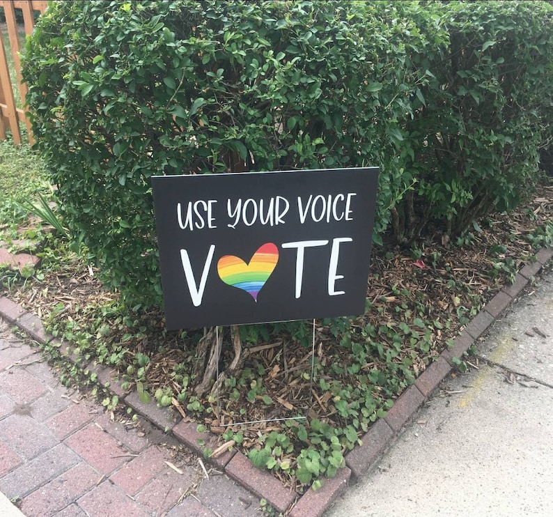 Rainbow Vote Sign Gay Pride Yard Sign LGBTQ Vote Election - Etsy