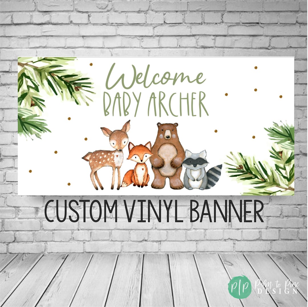 Woodland Baby Shower Banner, Woodland Baby Shower Decorations, Woodland ...