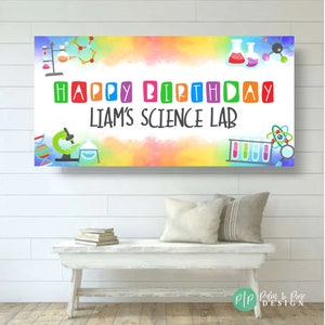 Science Lab Birthday Backdrop, Science Birthday, Science Birthday ...