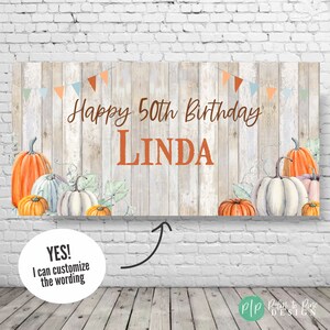 Custom Fall Birthday Backdrop, Fall Birthday Decorations, Fall Birthday ...