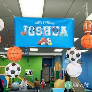 Sports Birthday Banner, Sports Banner, Sports Birthday Party ...