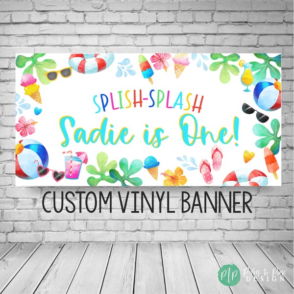 Pool Party Banner - Etsy